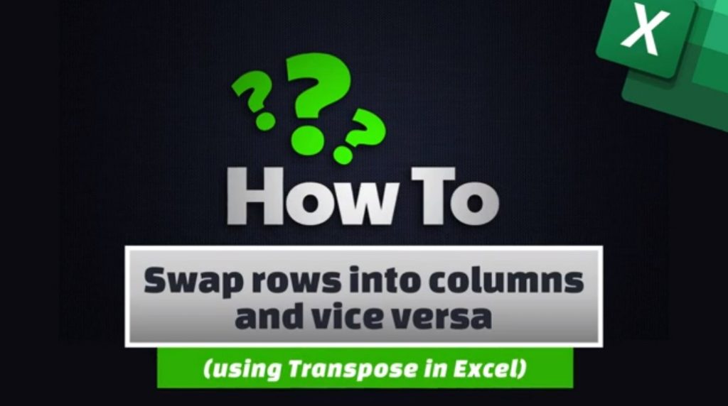 How To Swap Rows Into Columns And Vice Versa MYDWARE Solutions Inc 