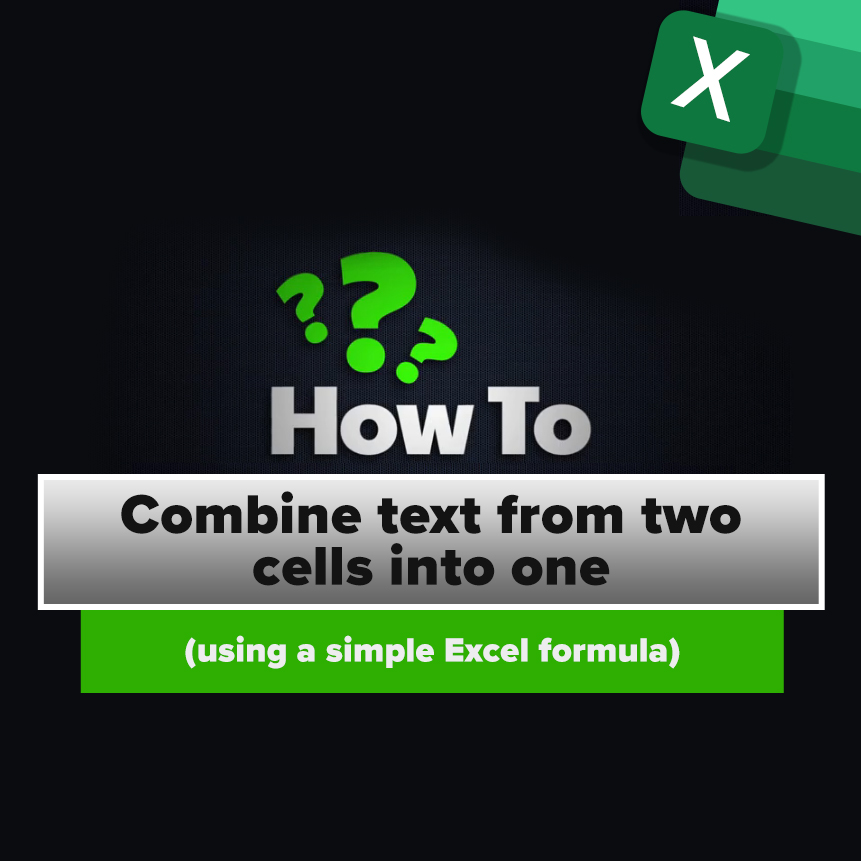 How To Combine Text From Two Cells Into One MYDWARE Solutions Inc 
